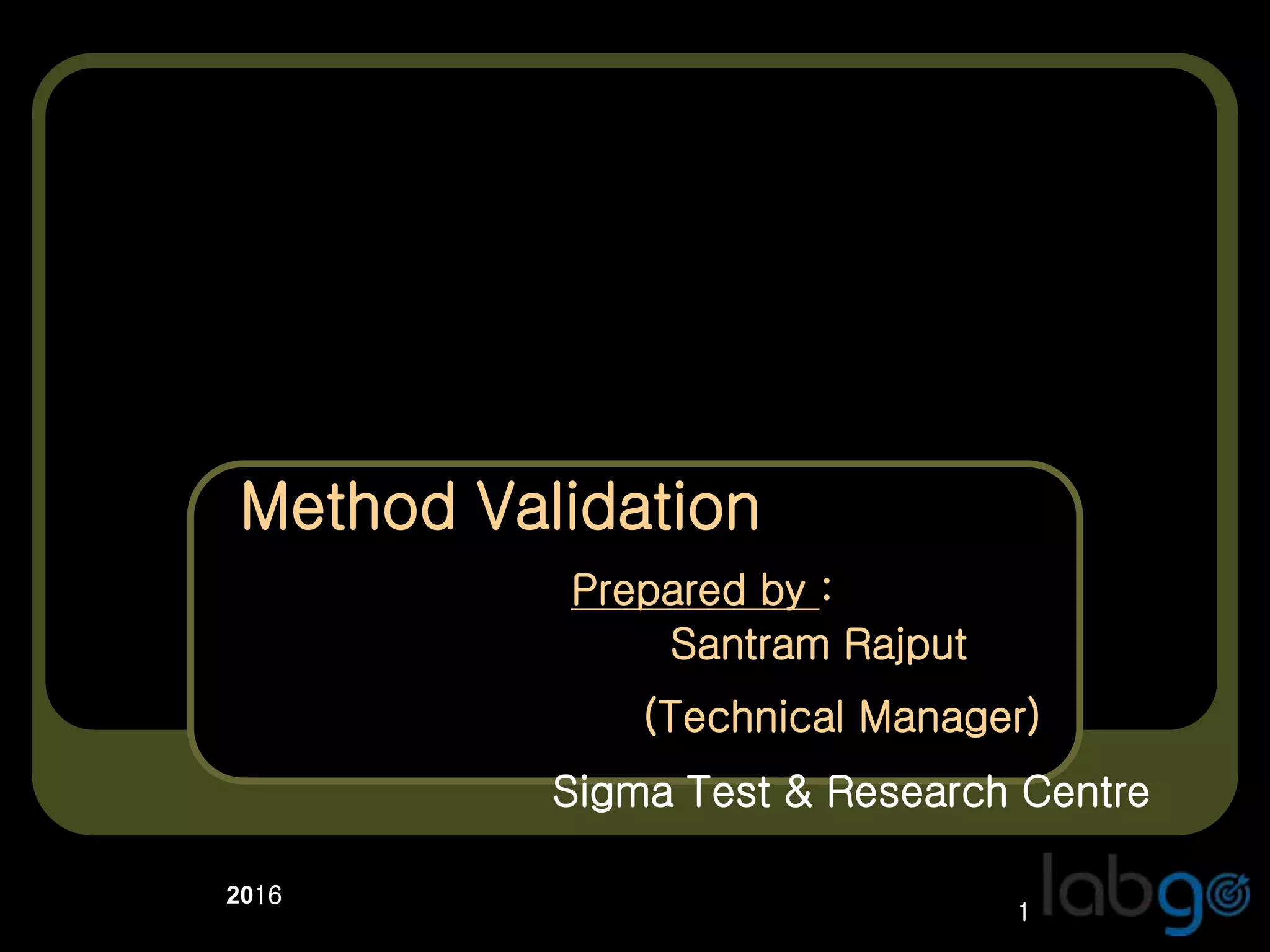 Method Validation - ICH /USP Validation, Linearity and Repeatability | PPTX