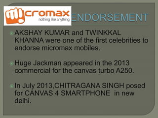 Presentation on micromax | PPTX