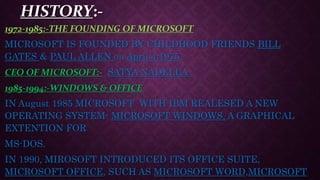 Presentation on "MICROSOFT" | PPSX