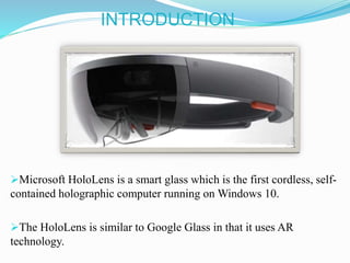 Presentation on Microsoft Hololens | PPTX