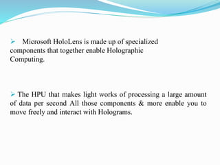 Presentation on Microsoft Hololens | PPTX
