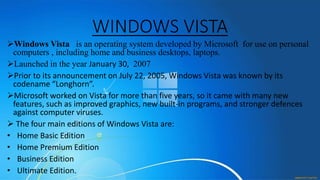 Presentation on failure of microsoft wondows vista | PPTX