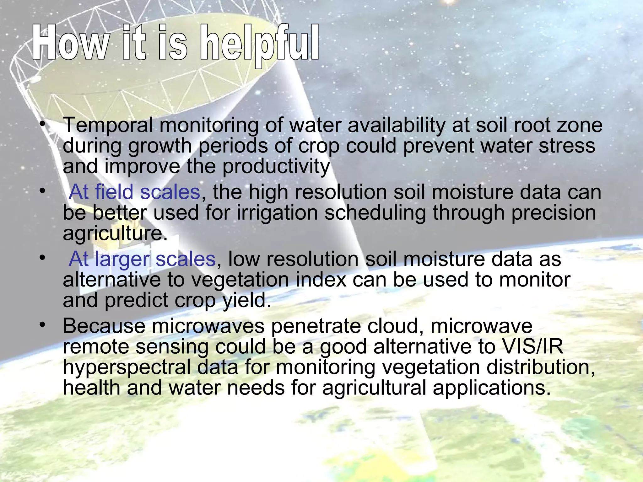 Presentation on microwave remote sensing | PPT