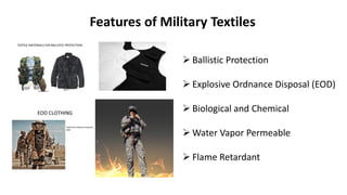 Presentation on military textiles (Protective textiles) | PDF