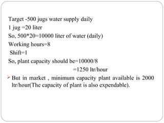 Presentation on mineral water plant | PPT