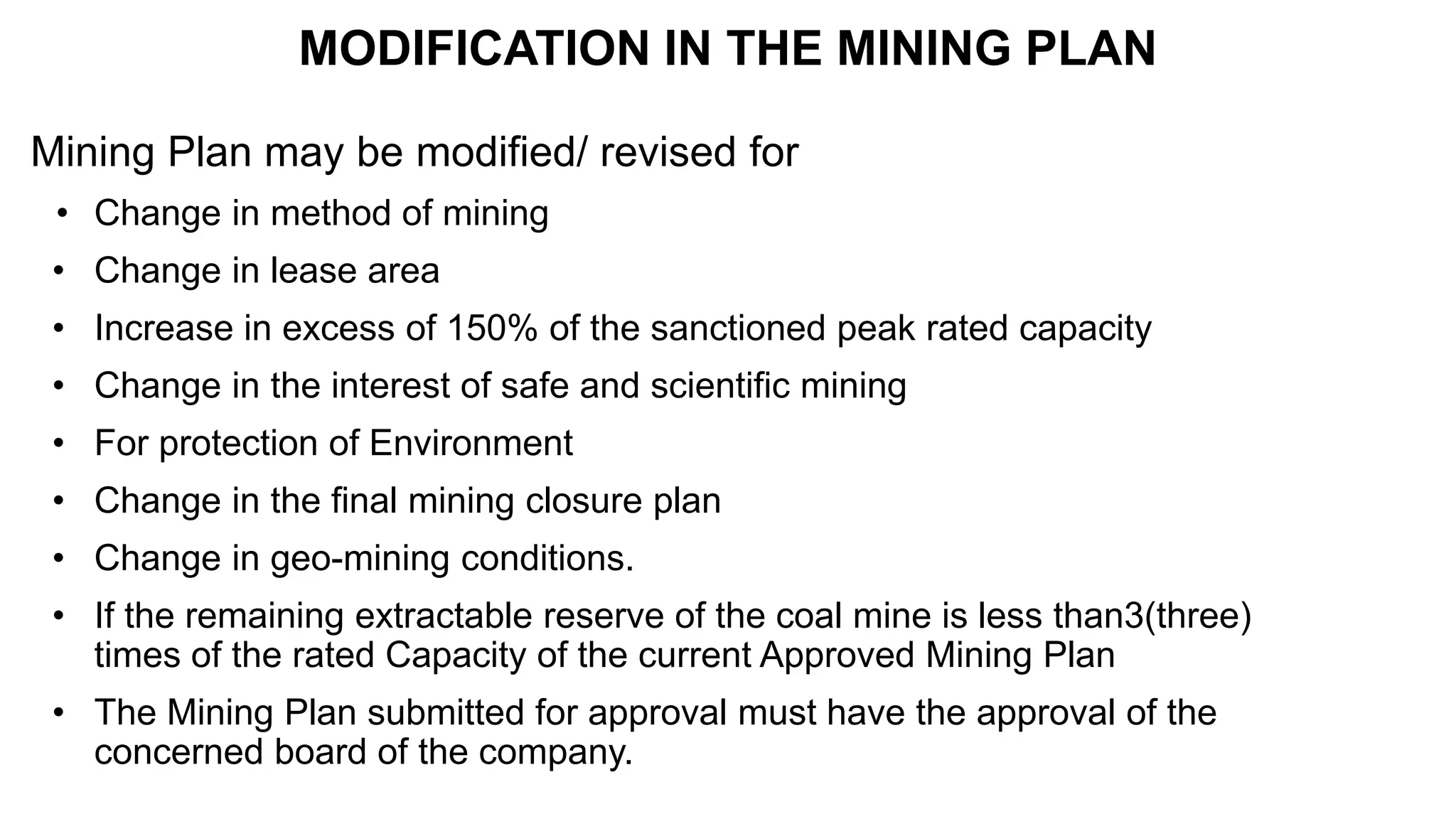 Presentation On Mining Plan 1 Pptx