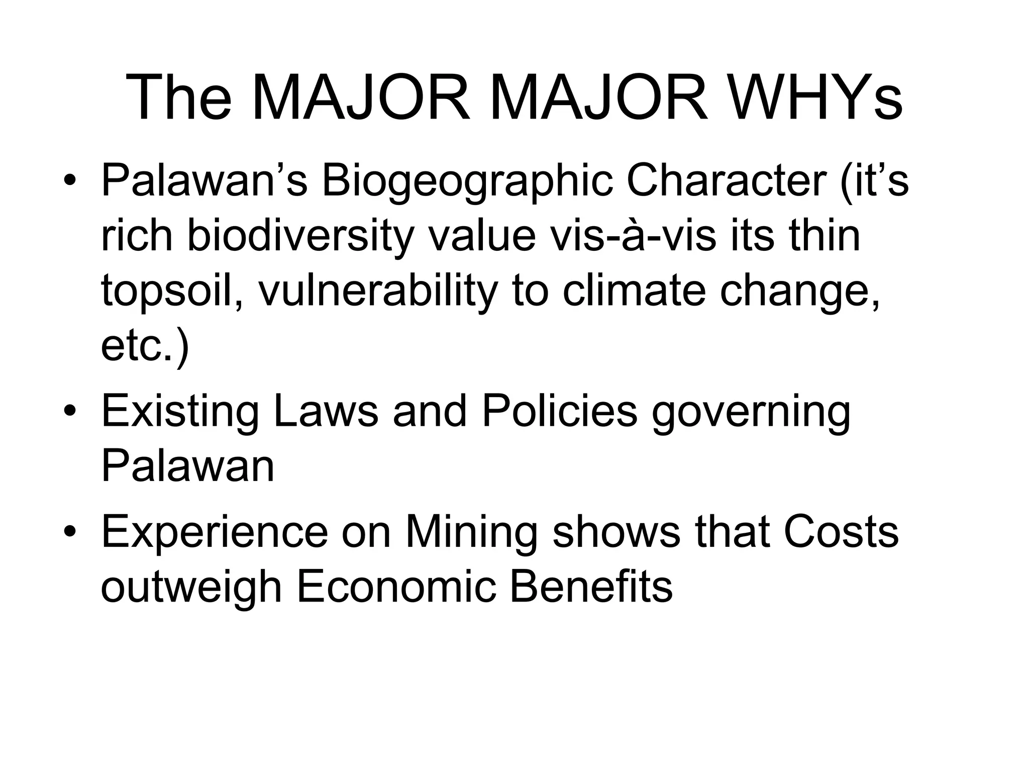 Why Must Palawan Be A NO-GO ZONE For Mining - Save Palawan Movement Ms ...