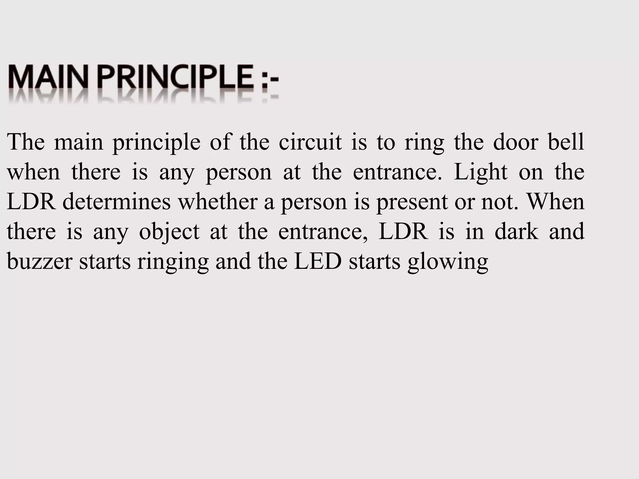 Presentation on Electronic Eye controlled Security System | PPTX