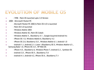 Presentation on mobile os | PPTX