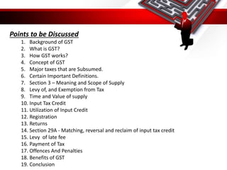 Presentation on Model GST Law | PPSX | Business Accounting & Finance ...