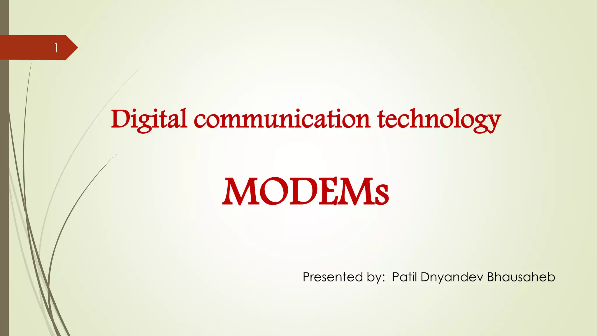 Presentation on modem | PPTX