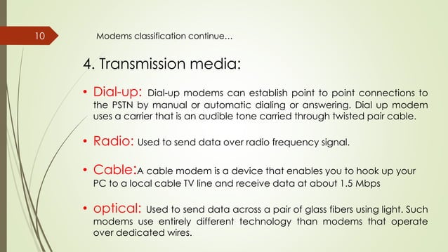 Presentation on modem | PPTX