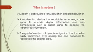 Presentation on modem | PPTX
