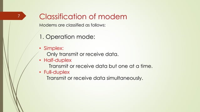Presentation on modem | PPTX