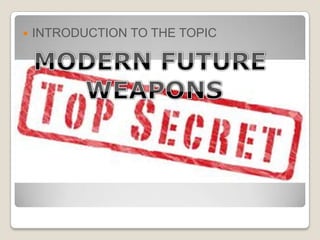 Presentation on modern warfare techniques | PPTX