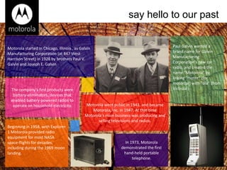 Presentation on motorola | PPTX