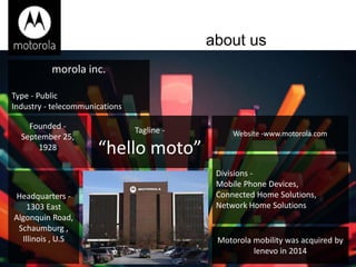Presentation on motorola | PPTX