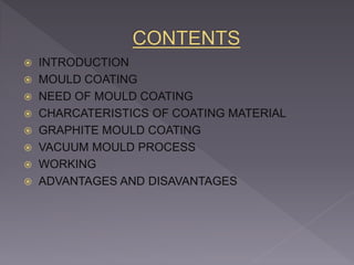 Presentation on mould coating processes | PPTX