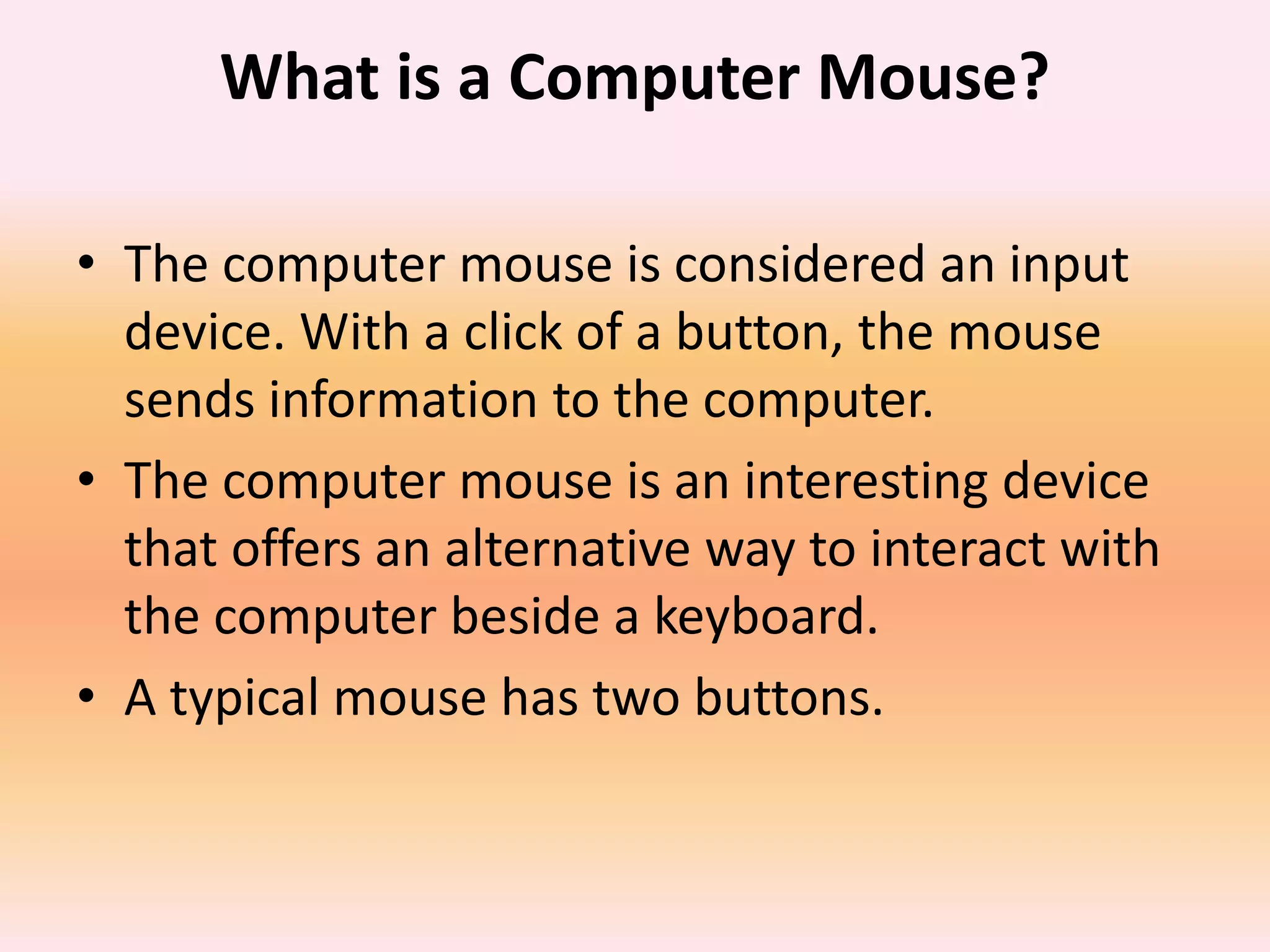 Presentation on mouse, keyboard and scanners | PPT