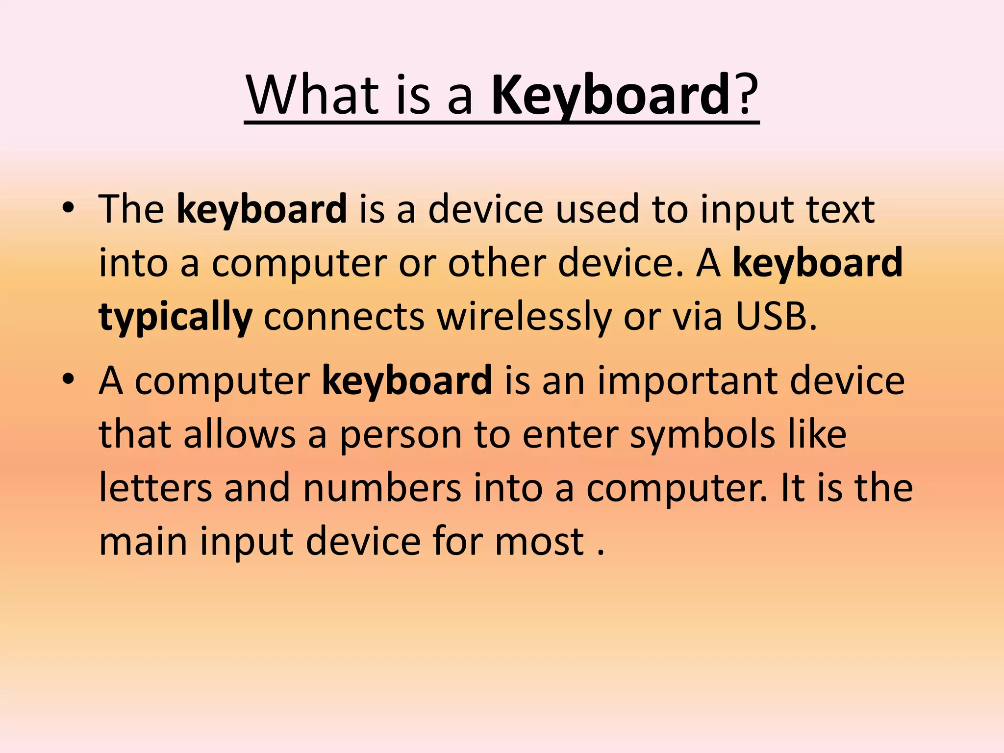 Presentation on mouse, keyboard and scanners | PPT
