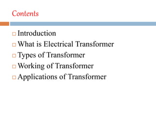 A PPT On What is Electrical Power Transformers, It's Types and How it's ...