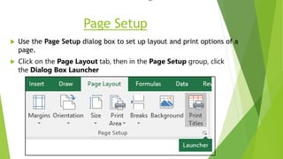 Presentation on MS Excel | PPTX