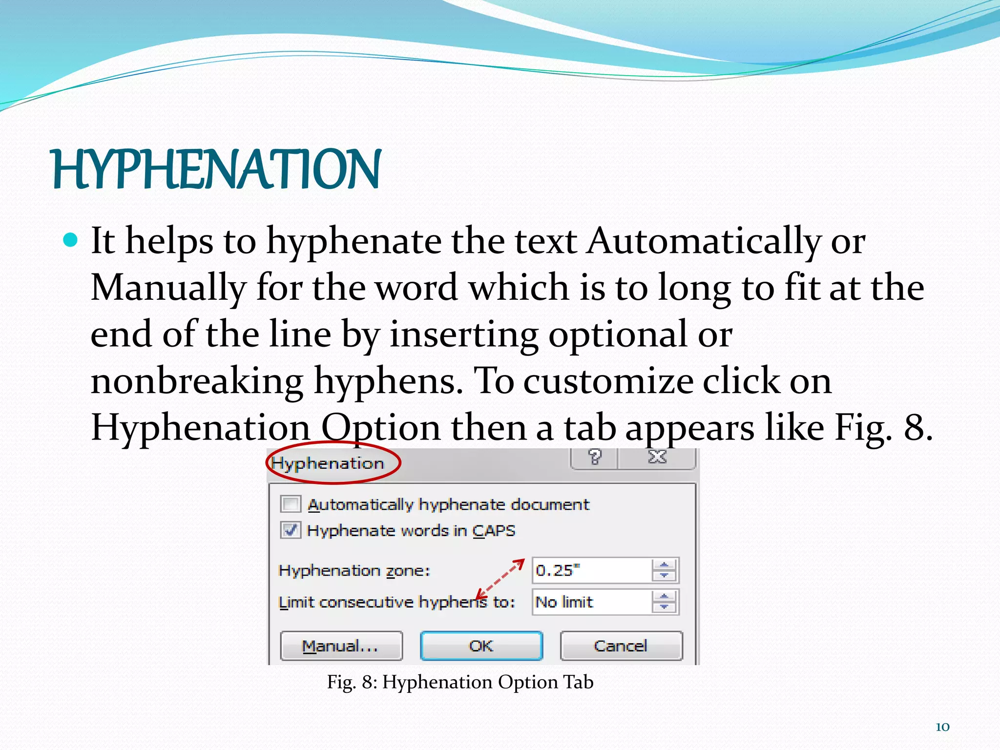 Presentation on msword page layout | PPTX