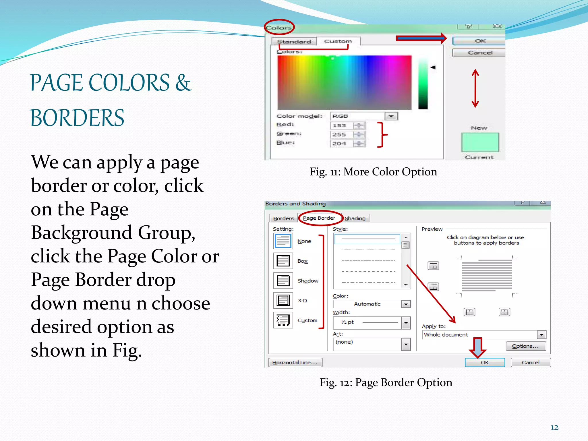 Presentation on msword page layout | PPTX