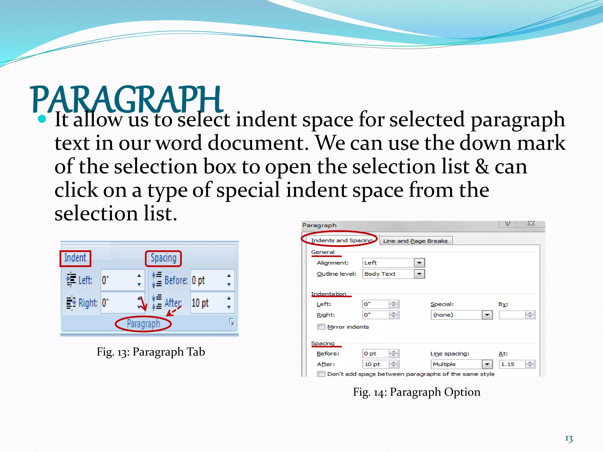 Presentation on msword page layout | PPTX