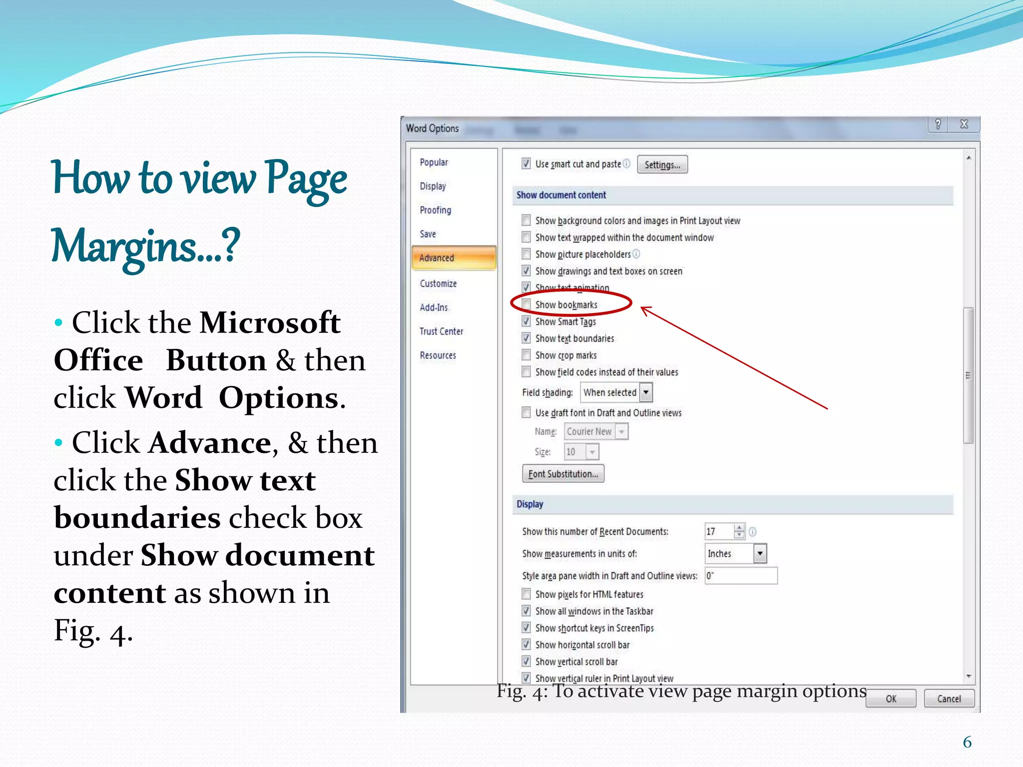 Presentation on msword page layout | PPTX