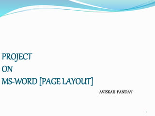 Presentation on msword page layout | PPTX