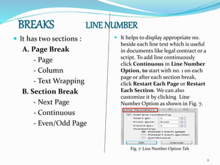Presentation on msword page layout | PPTX