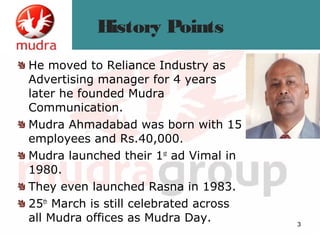 Presentation on mudra comm satish vora | PPT