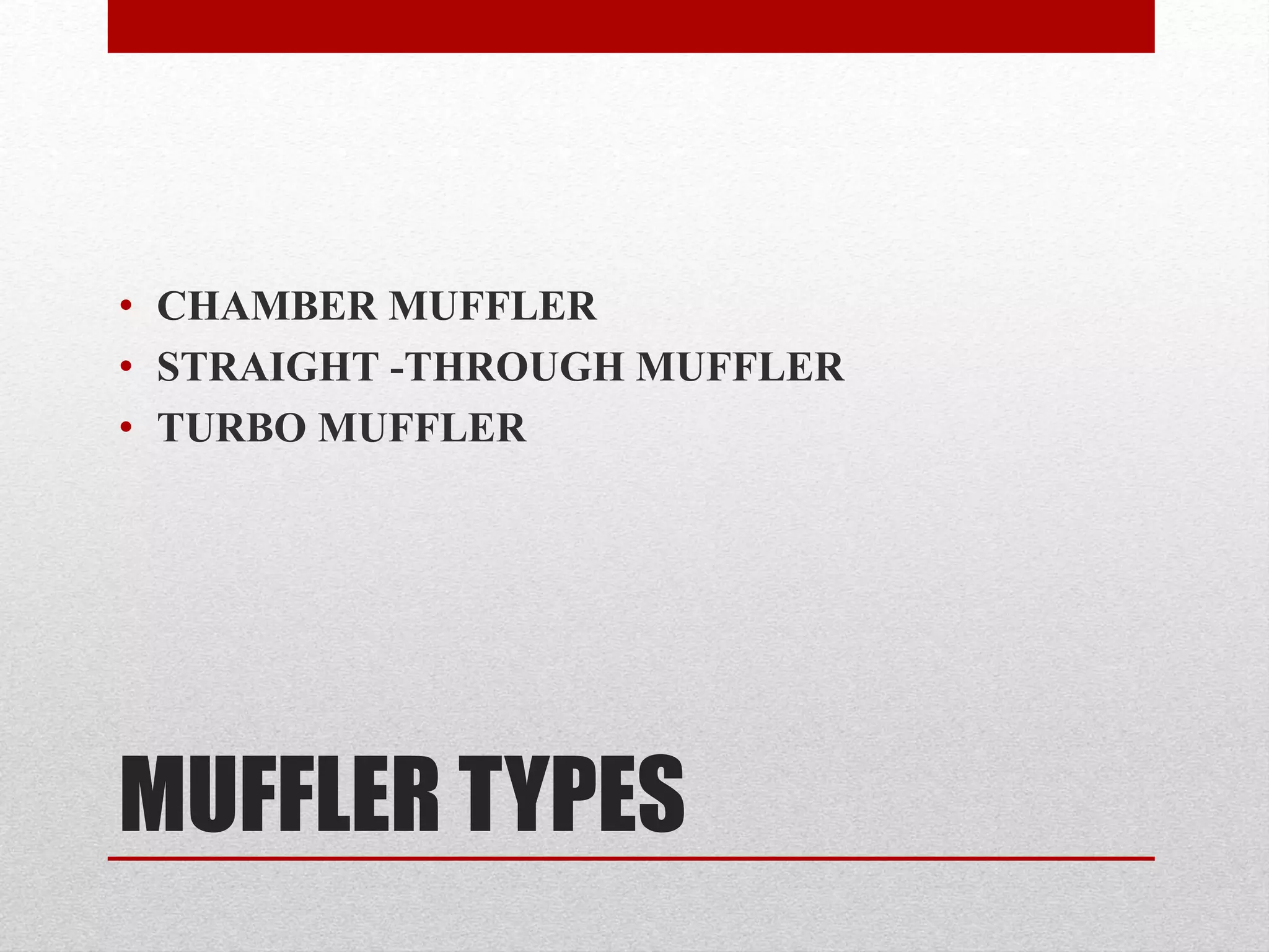 Presentation on muffler | PPTX