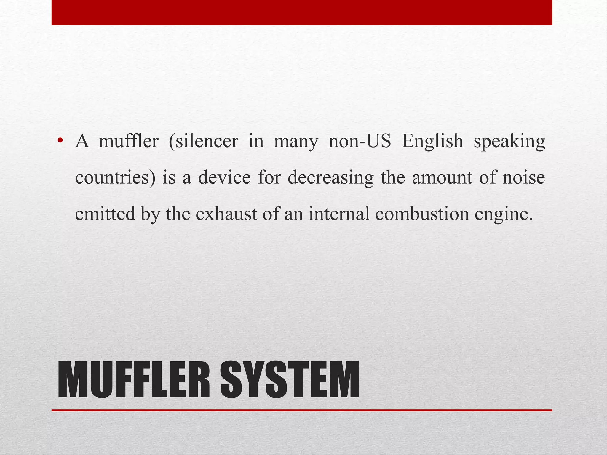 Presentation on muffler | PPTX