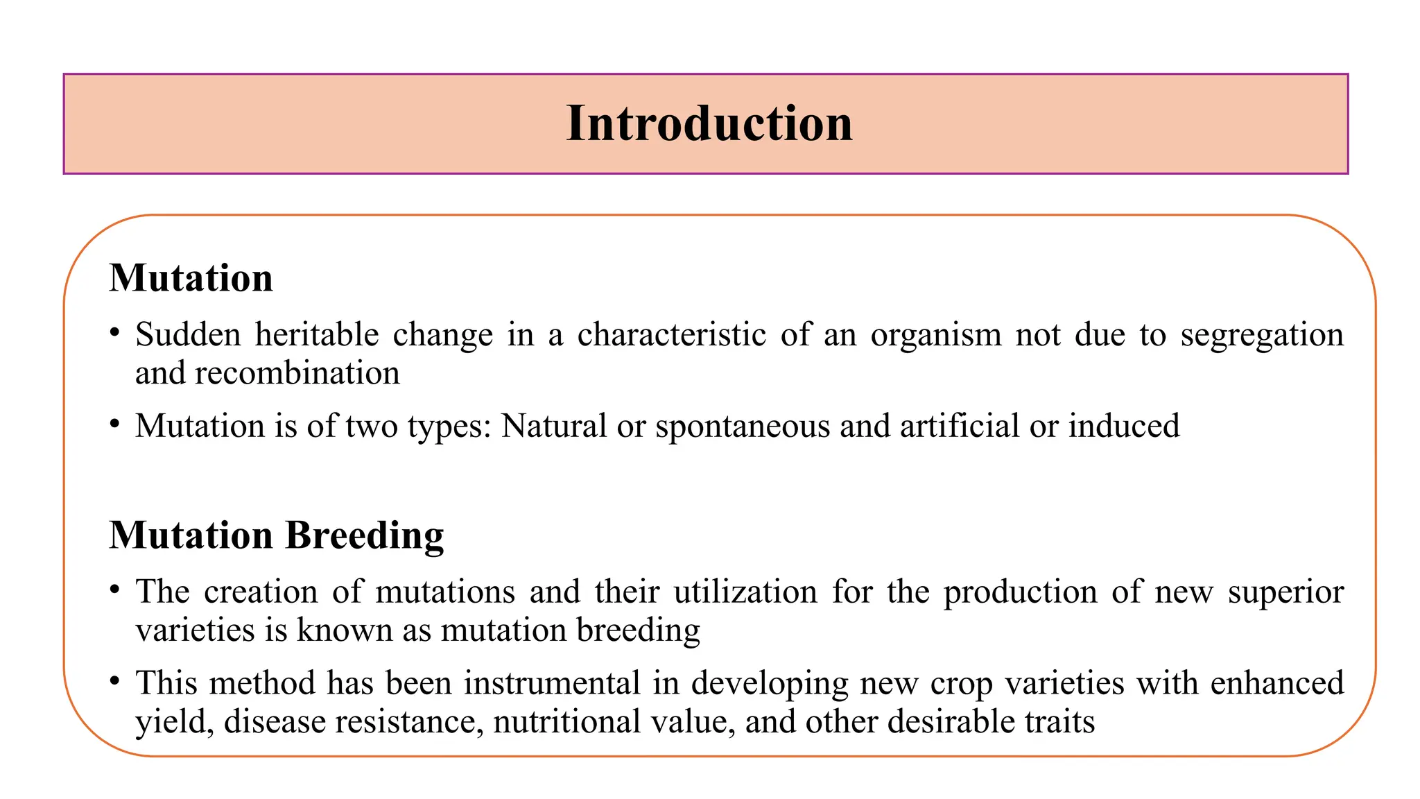 Presentation on Mutation breeding for Oligogenic and Polygenic Traits.pptx
