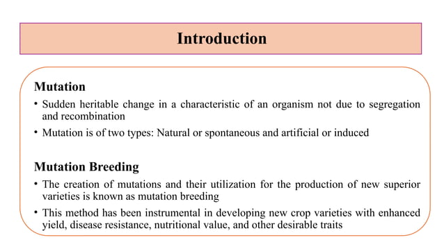 Presentation on Mutation breeding for Oligogenic and Polygenic Traits.pptx