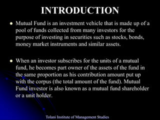 Presentation on Mutual Funds | PPTX