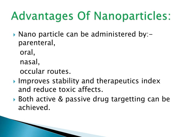 Presentation on nanoparticles | PPTX