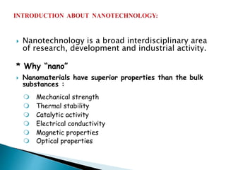 Presentation on nanoparticles | PPTX