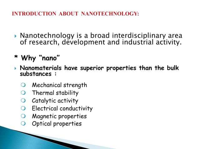 Presentation on nanoparticles | PPTX