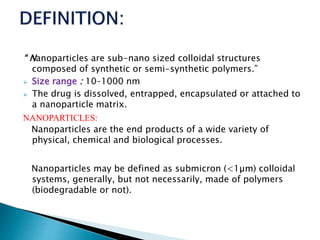 Presentation on nanoparticles | PPTX