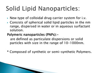 Presentation on nanoparticles | PPTX
