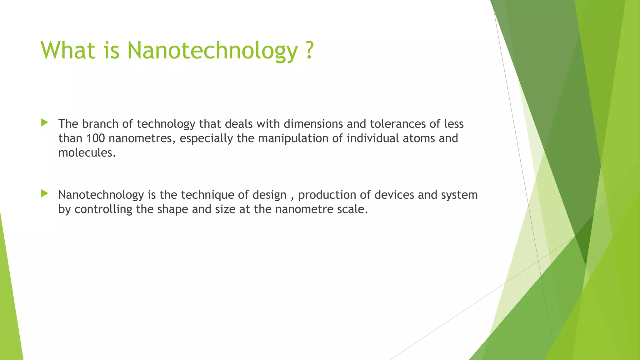 Presentation on nano technology | PPT
