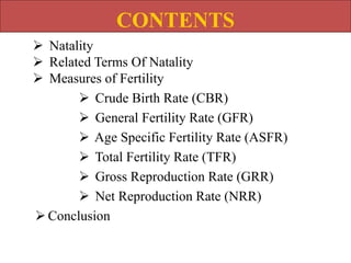 Presentation on natality by amin | PPTX