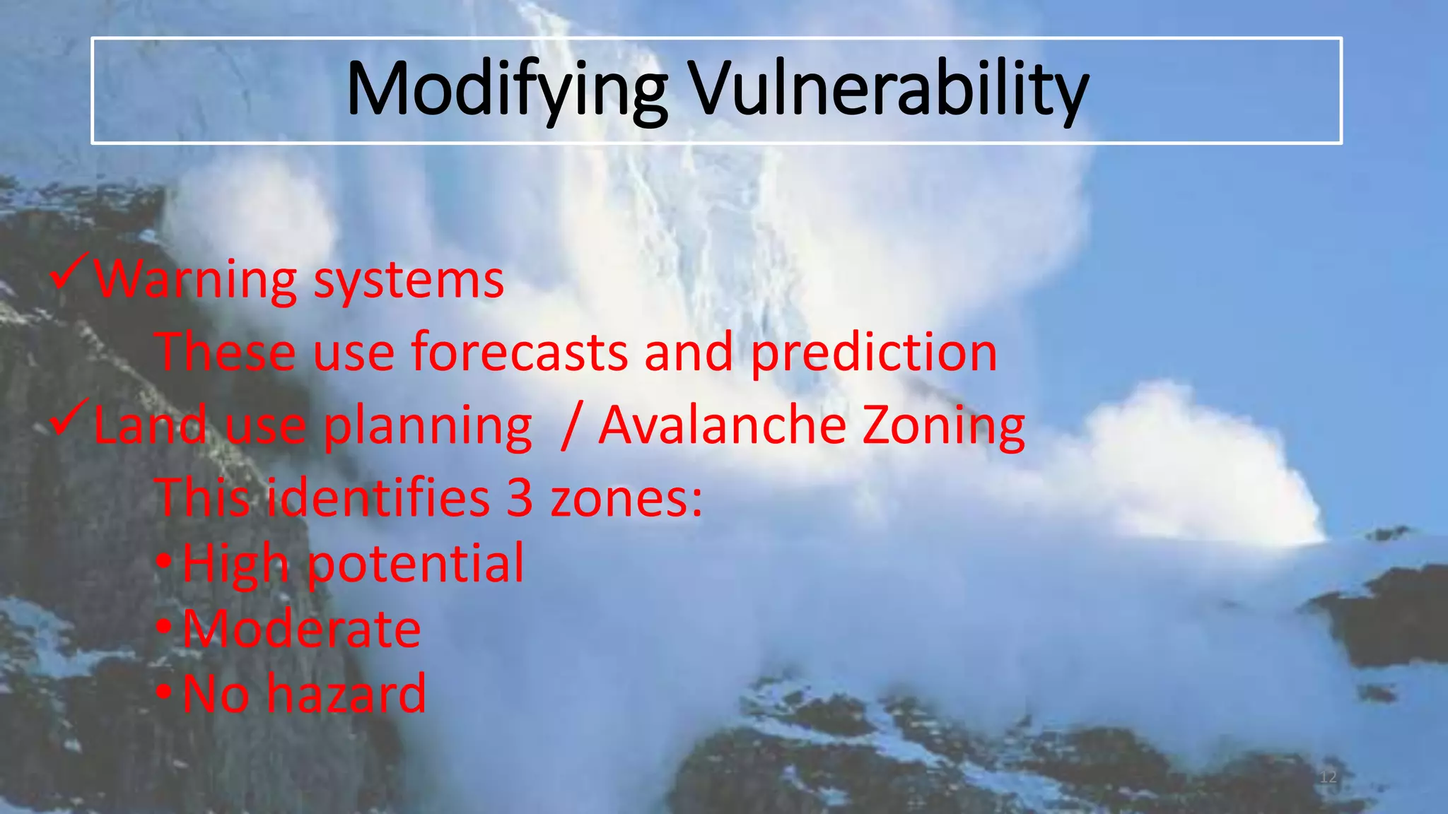 Presentation on natural disaster - avalanche | PPTX