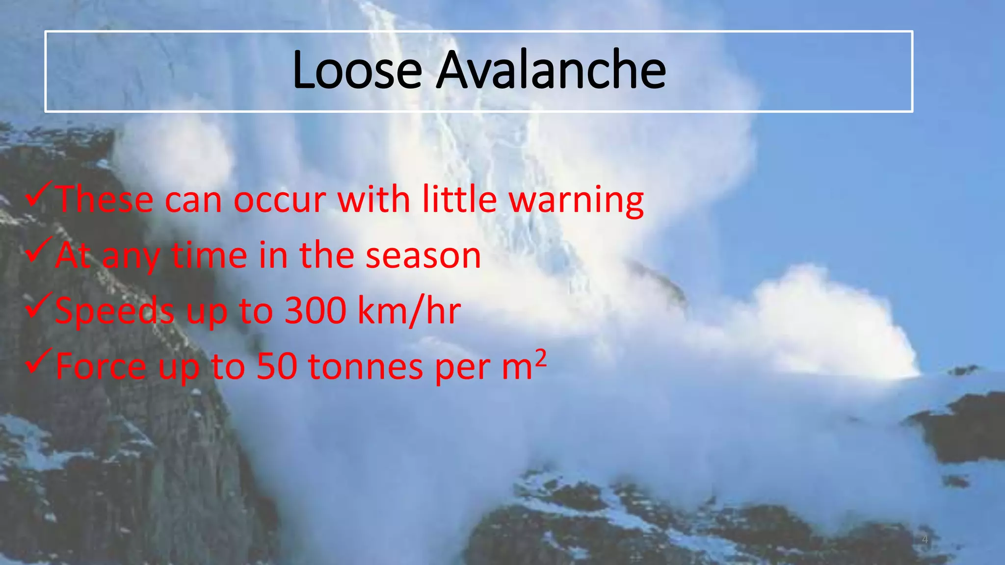 Presentation on natural disaster - avalanche | PPTX
