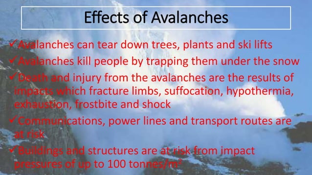 Presentation on natural disaster - avalanche | PPT