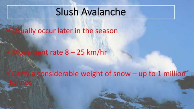 Presentation on natural disaster - avalanche | PPT