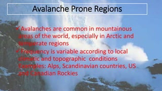 Presentation on natural disaster - avalanche | PPTX